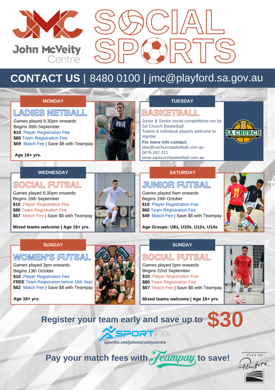 Programs & Sport at JMC · City of Playford